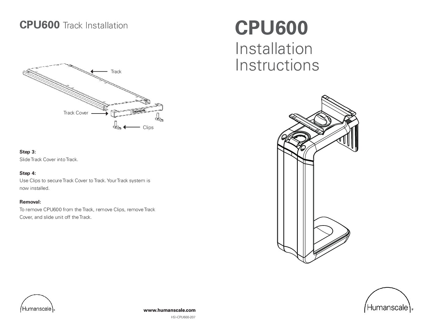 Humanscale CPU600 Holder | Office Chairs UK