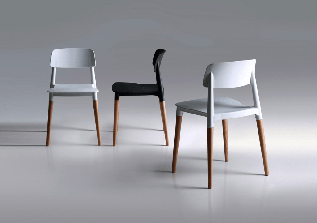 Verco Cleo Multi Use Polyprop Shell chair Solid Oak Legs