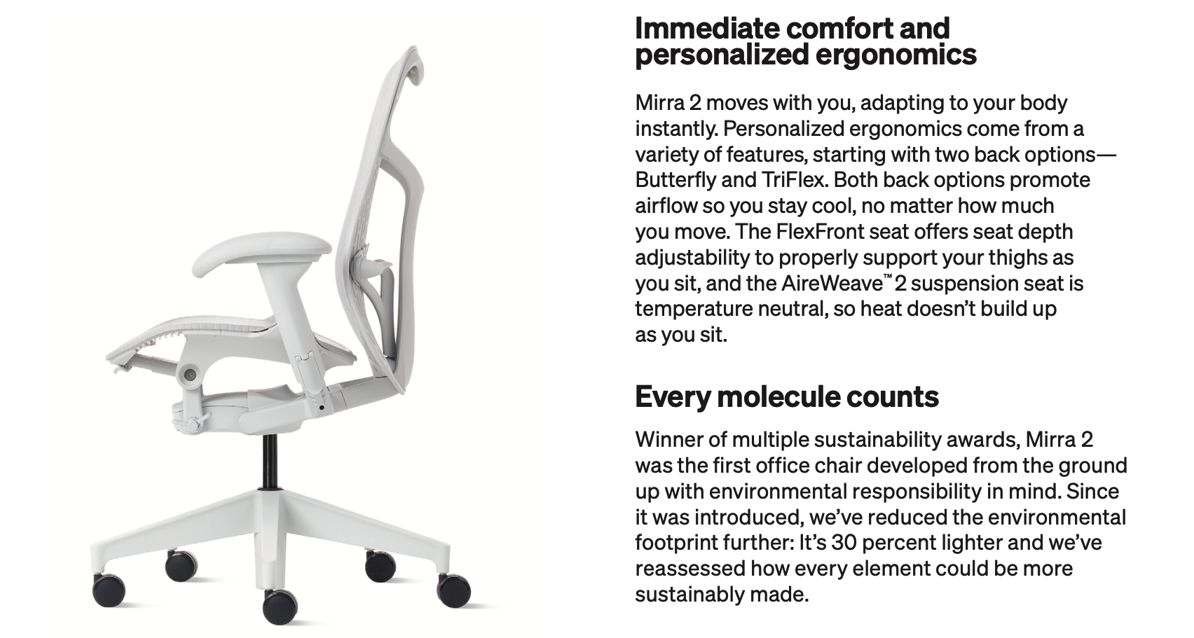 Herman Miller Mirra 2 (DESIGN YOUR OWN)