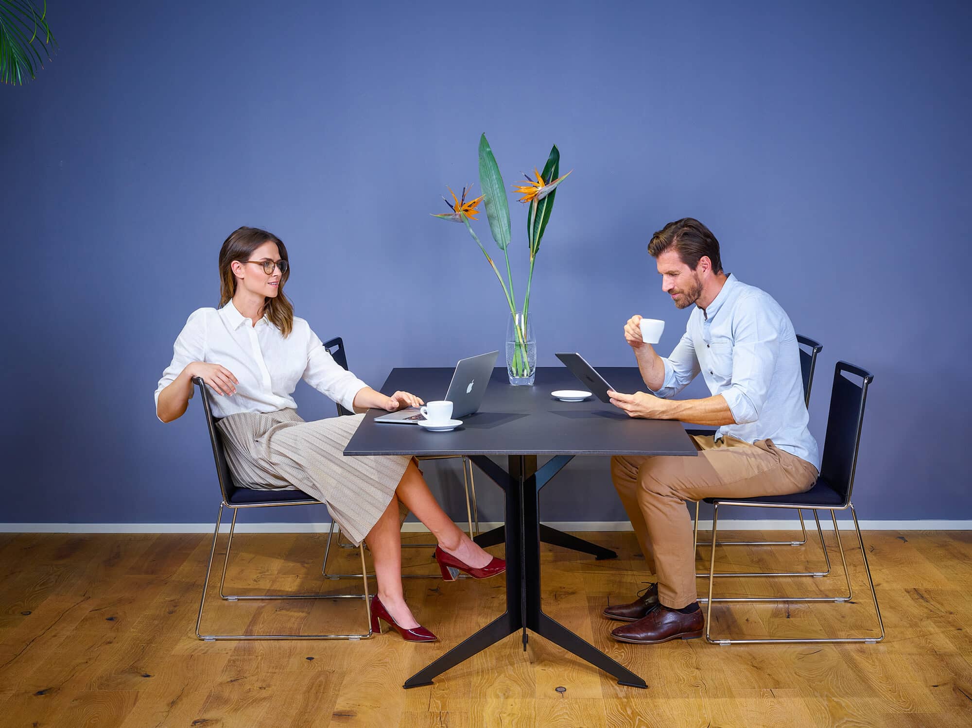 Viasit TRI Conference Table Matt Black
